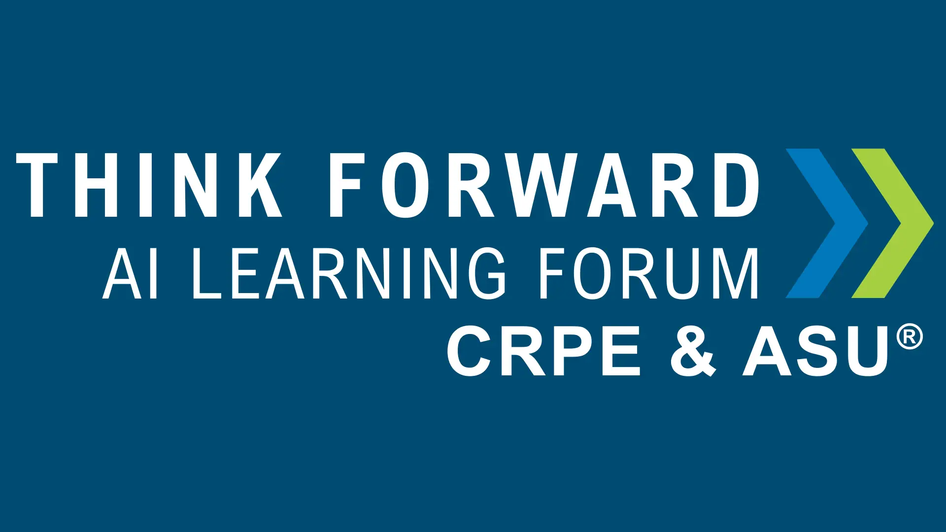 Think Forward AI Learning Forum – Center on Reinventing Public Education