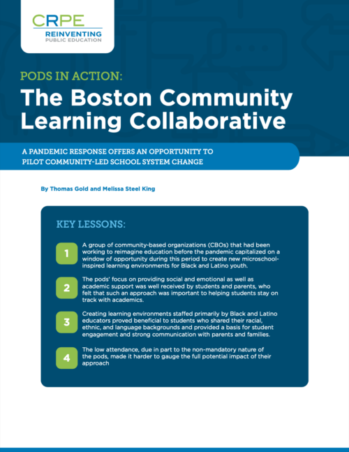 Pods in Action: The Boston Community Learning Collaborative – Center on ...